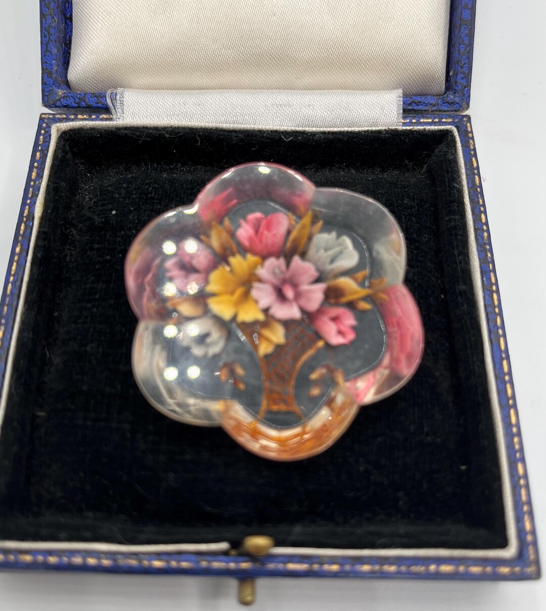 Vintage 1940s Reverse Carved Lucite Flowers Brooch/ Pin - Etsy