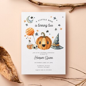 Editable Little Boo Welcome Print Halloween Baby Shower Template Baby ...