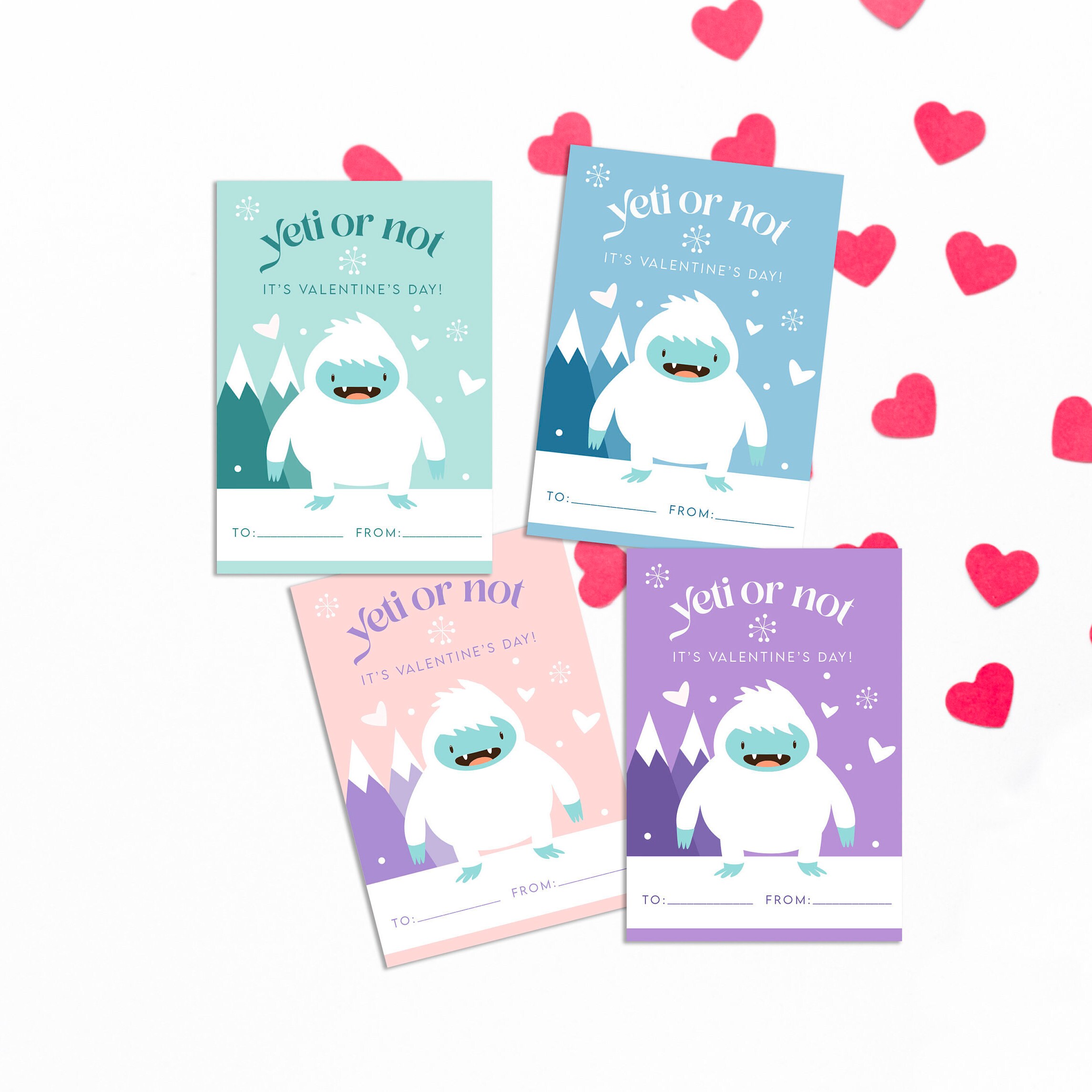 Owl Valentines Print Cut Classroom Valentines | Etsy