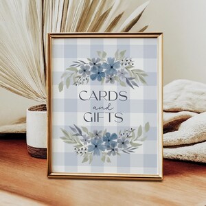 Baby Shower Bundle, Blue Gingham Floral, Easy DIY Party Decor, Games ...