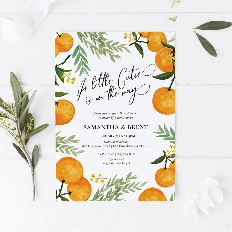 Cutie Orange Printable Paper Banner Editable Banner Template | Etsy