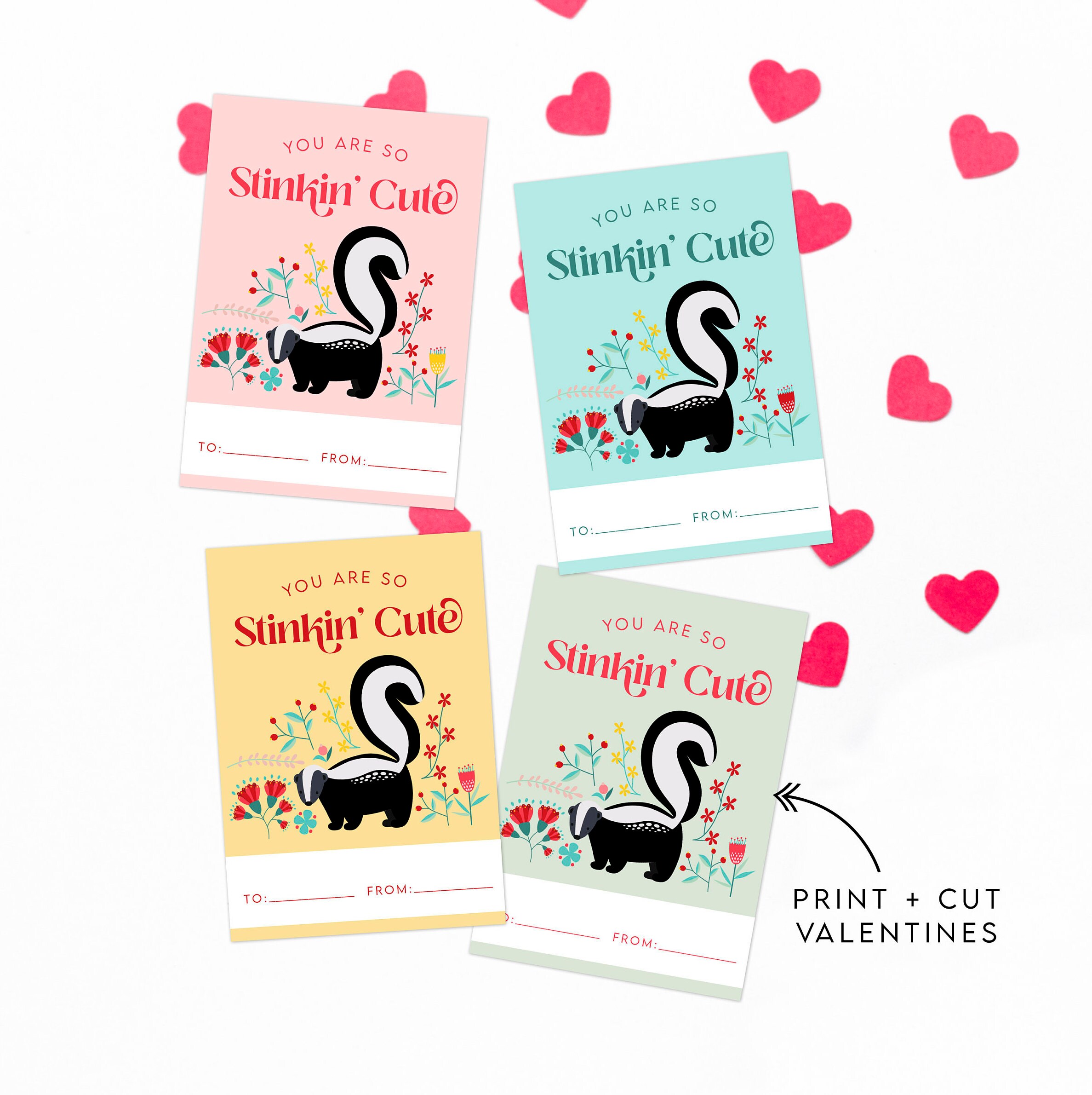 Yeti Valentines Print Cut Classroom Valentines | Etsy