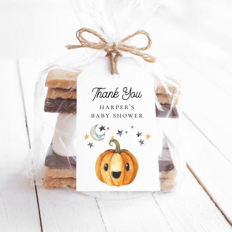 Editable Pumpkin Favor Tags Little Boo Tags Editable - Etsy