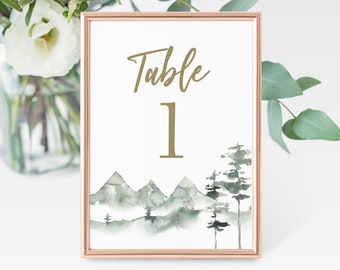 Mountain Table Numbers - Etsy