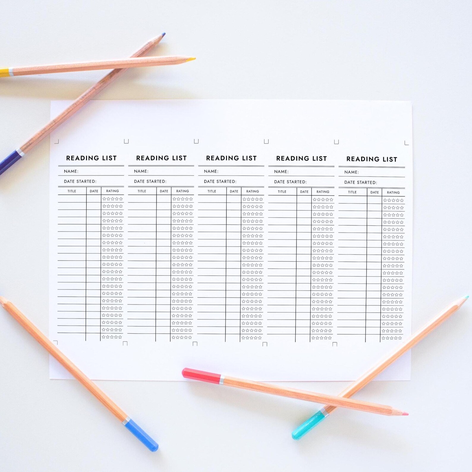 Printable Book Tracker Bookmark, Book Club Reading Log, Non-editable ...