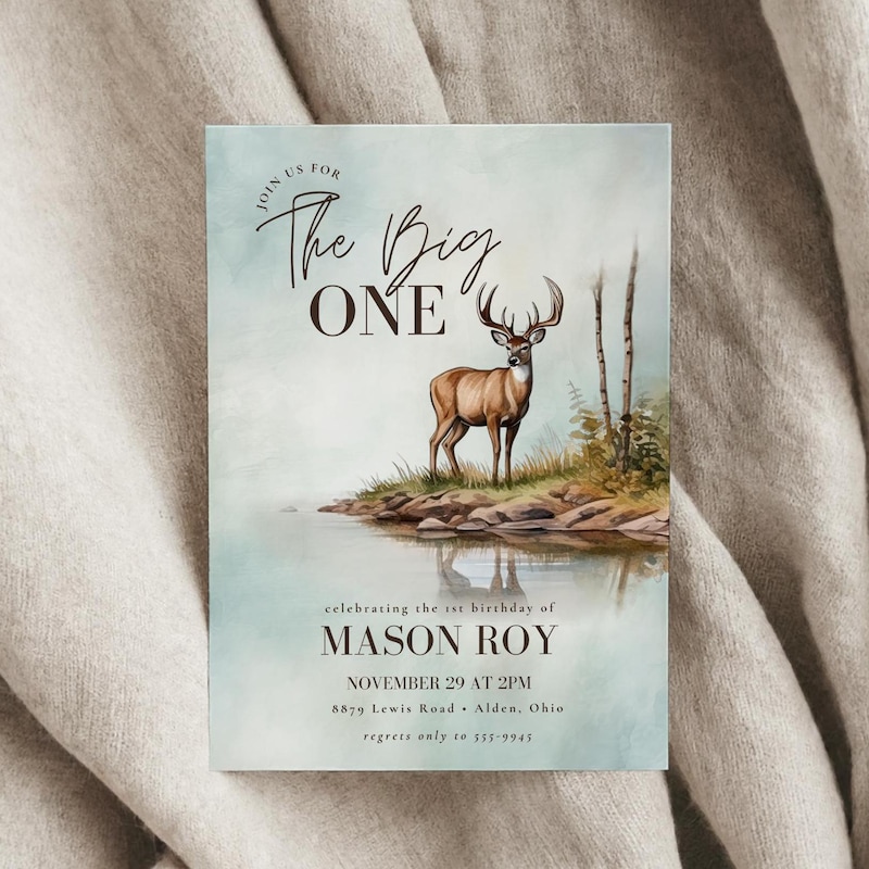 Deer Invitation - Etsy