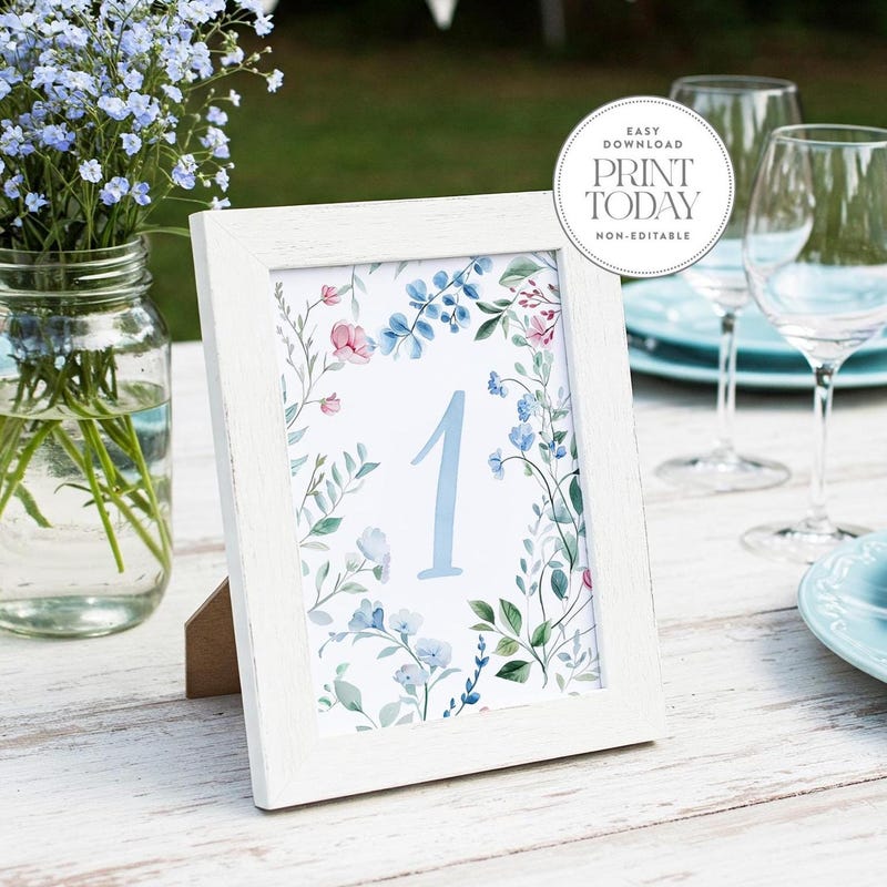 Blue Table Numbers 1 25 - Etsy