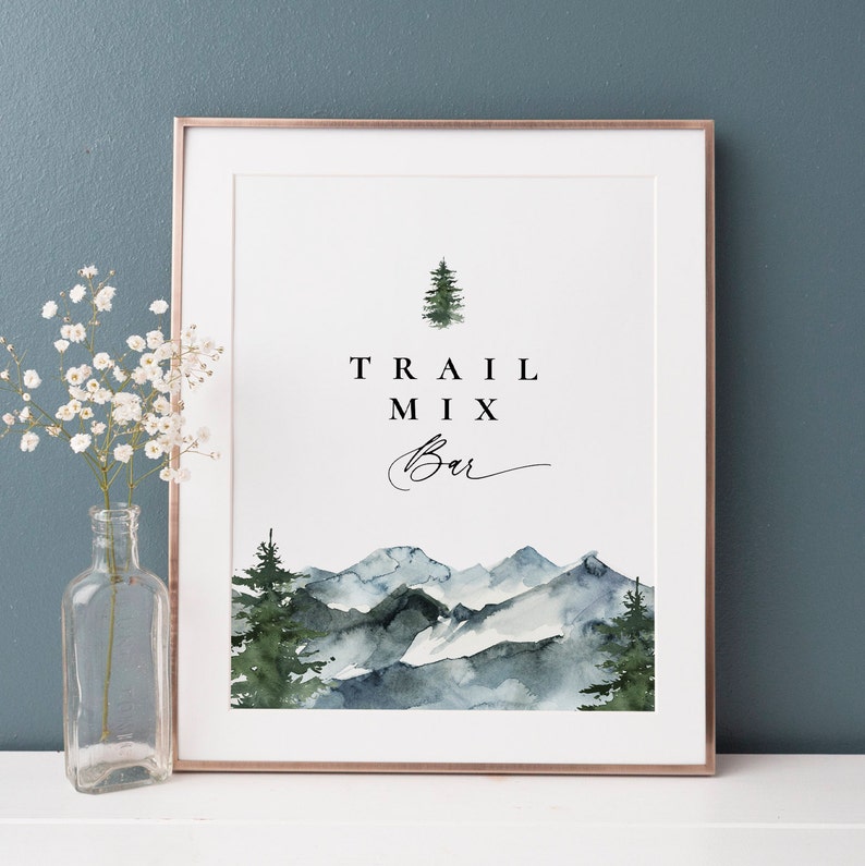 Mountain Welcome Print Engagement Bridal Shower or Wedding - Etsy