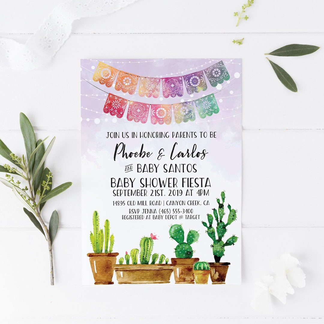 Fiesta Baby Shower Invitation Shower Invite Template Editable Baby ...