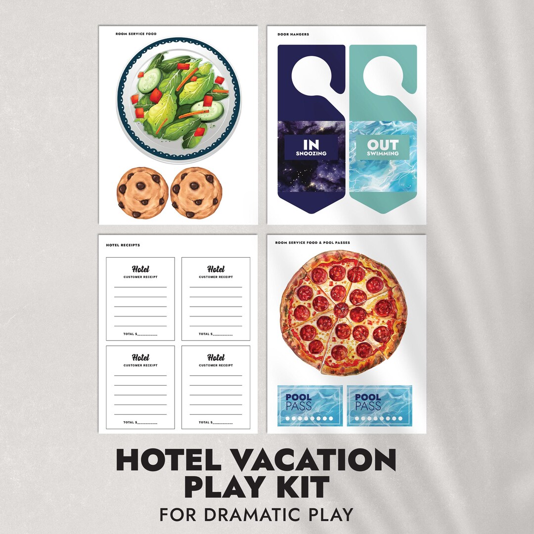 Hotel Dramatic Play Kit: Pretend Vacation Role Play (printable) - Etsy