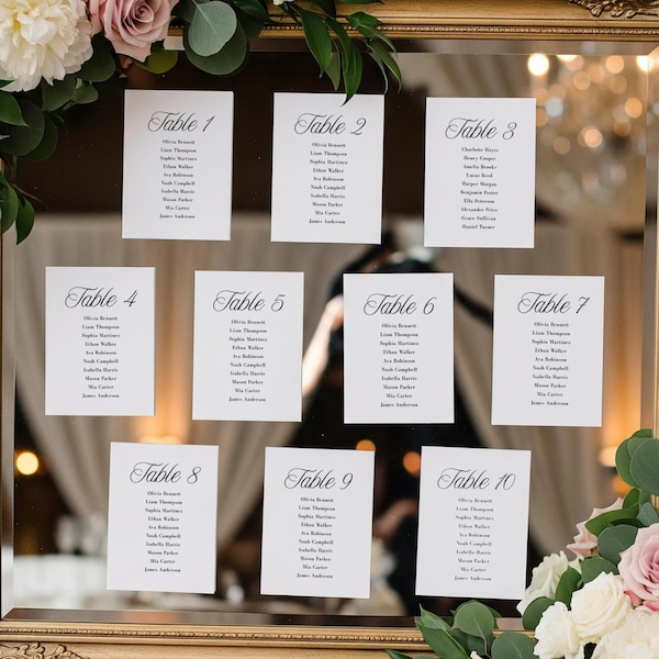 Table Seating Name Cards - Etsy
