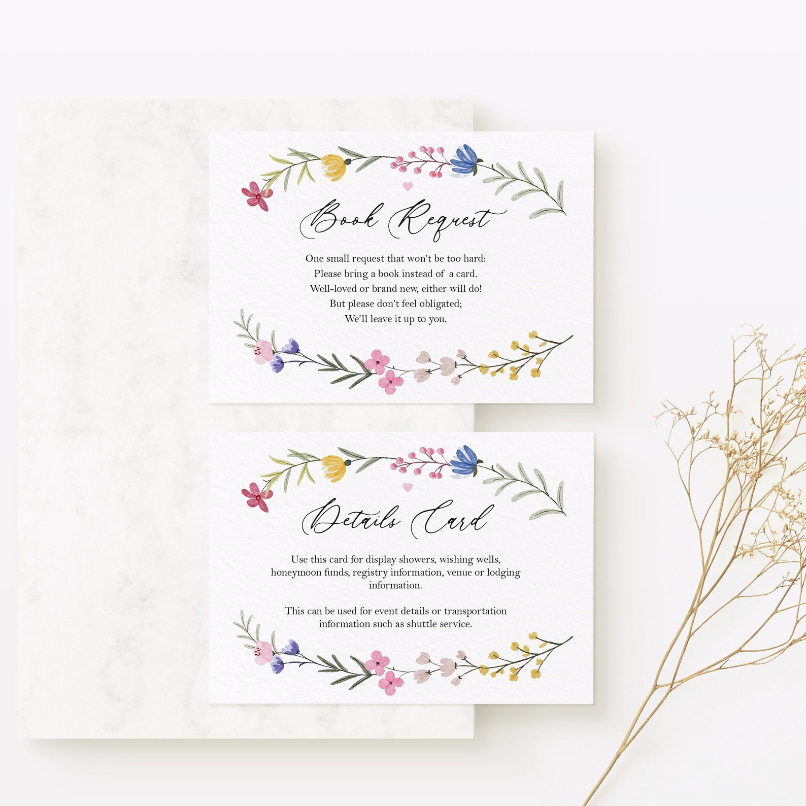 Wildflower Printable Paper Banner Editable Banner Template | Etsy