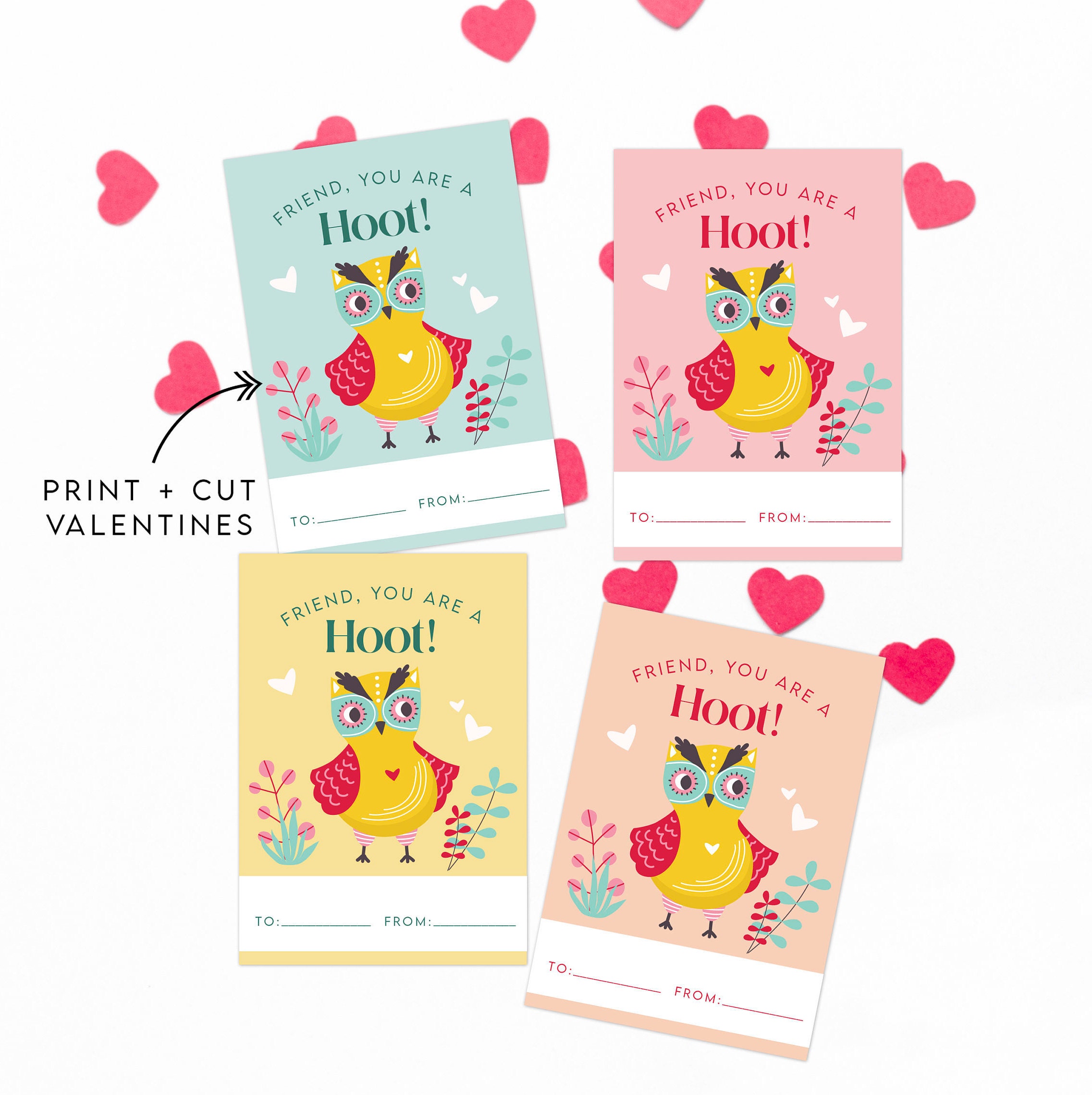 Yeti Valentines Print Cut Classroom Valentines | Etsy