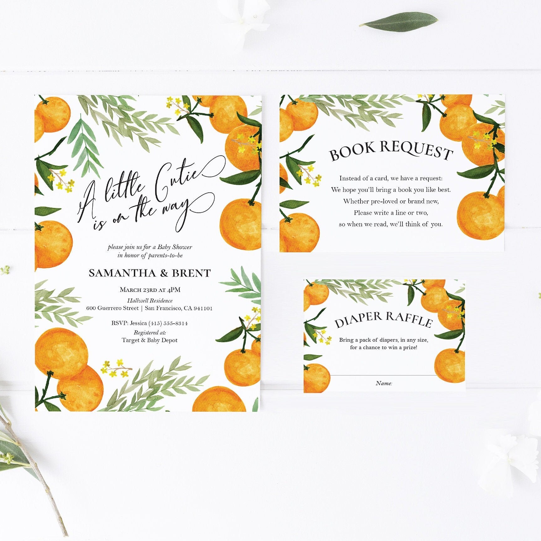 Editable Orange Food or Drink Labels 3x2 Folded | Etsy