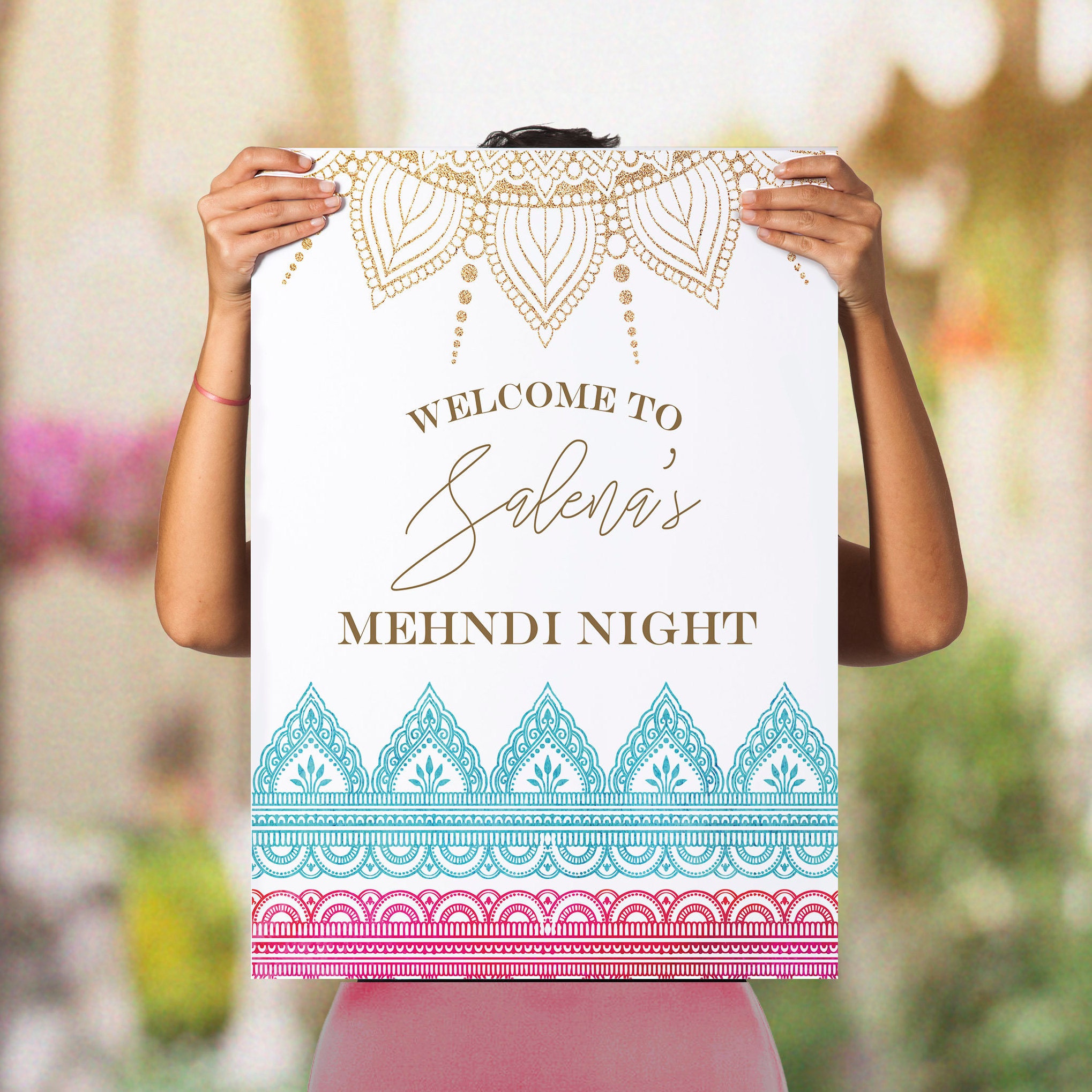 Indian Bridal Shower Sangeet or Mehndi Template Indian | Etsy