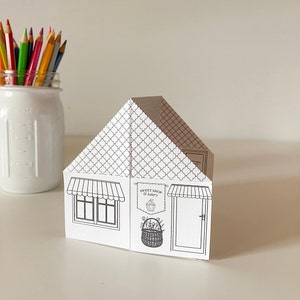 Printable Origami Bakery & Sweet Shop | Coloring Page | Kid's Activity ...
