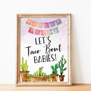 Let's Taco 'bout Babies Print Fiesta Theme Instant - Etsy