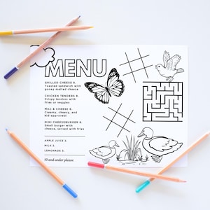Kids Restaurant Menu, Editable Template, Mexican, Cute Tacos, Canva ...