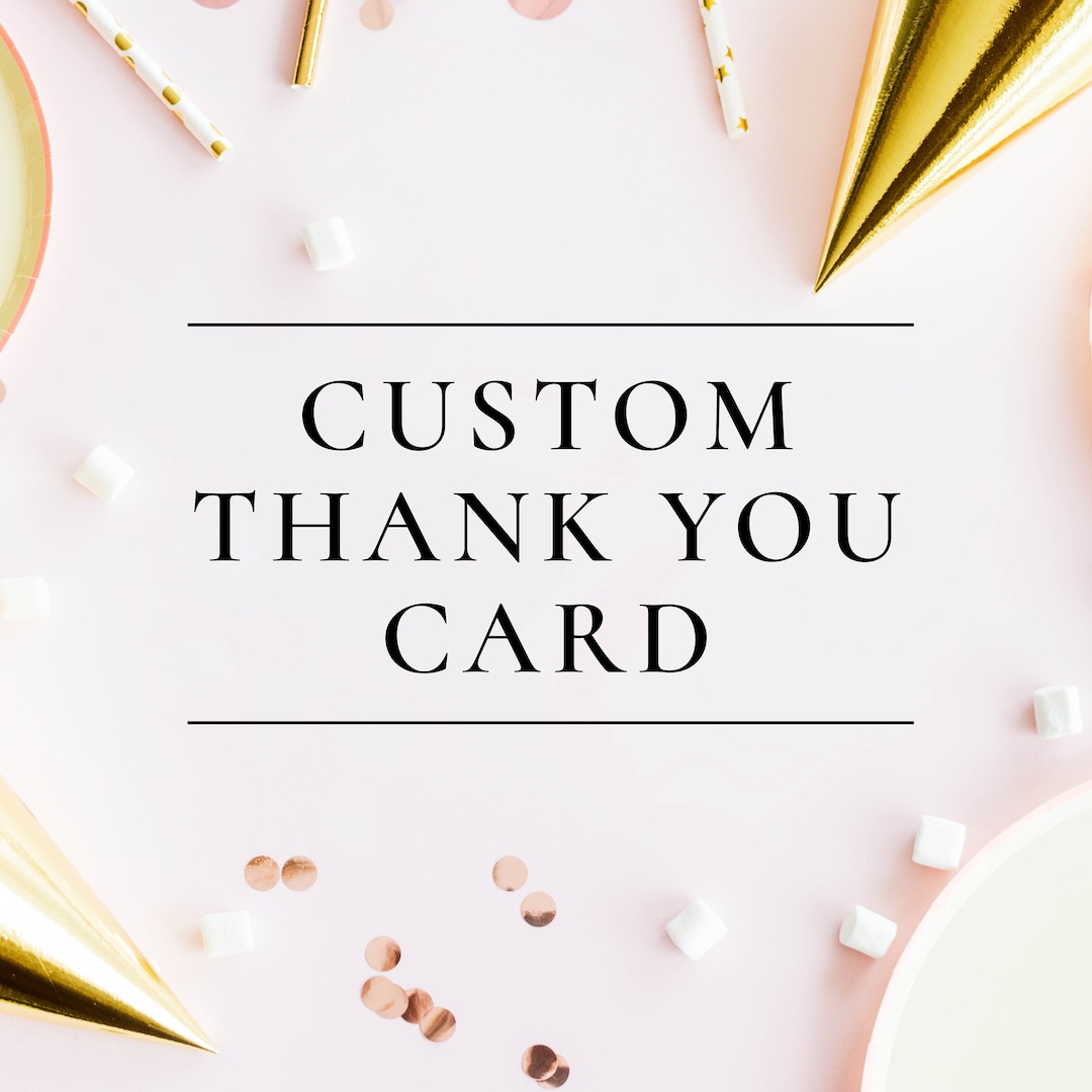 Custom Thank You Card, Editable Template - Etsy