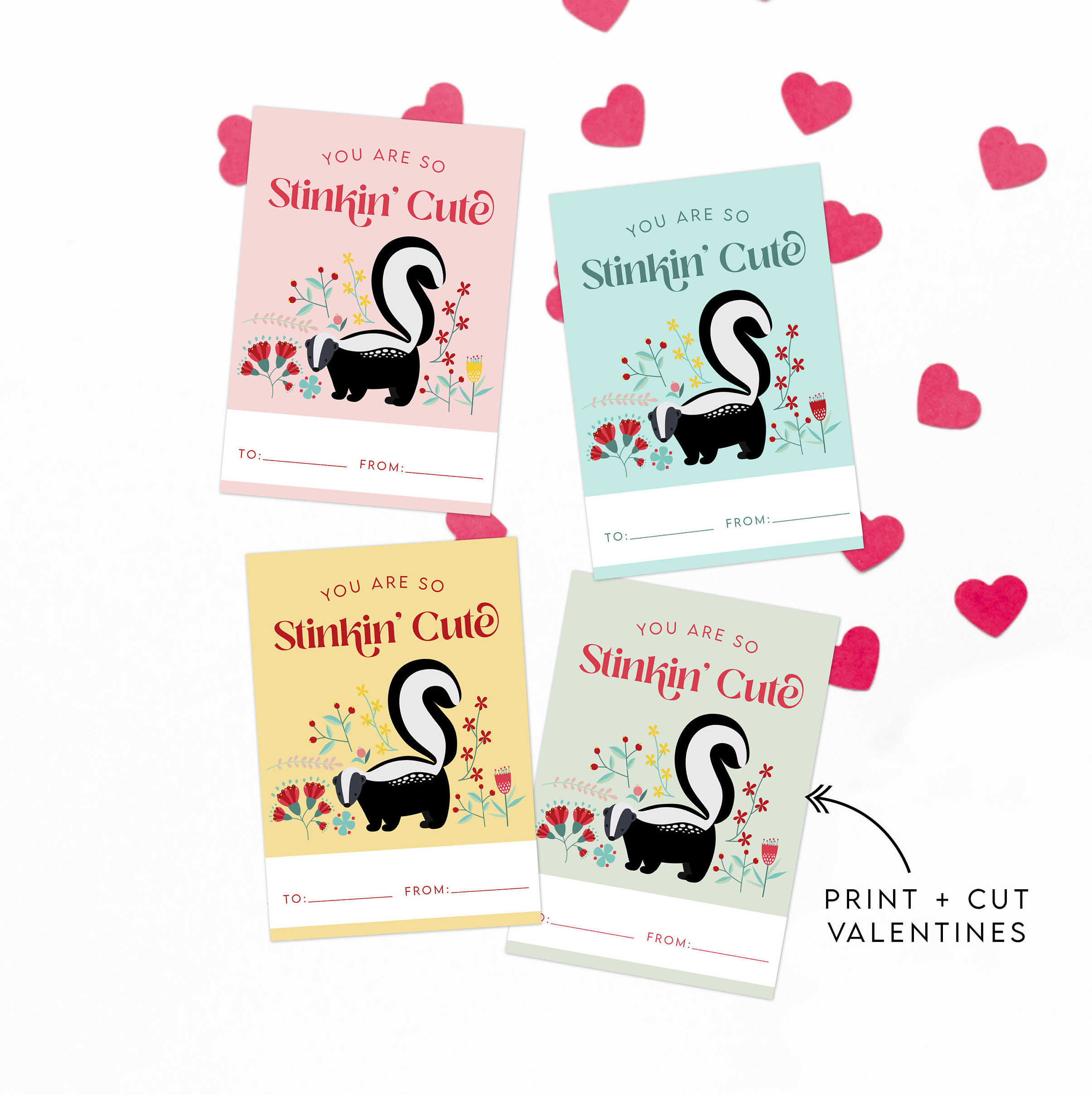 Owl Valentines Print Cut Classroom Valentines | Etsy