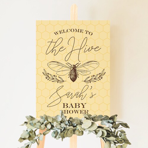 Bee Welcome Sign Poster Shower Welcome Sign Honey Welcome | Etsy Canada