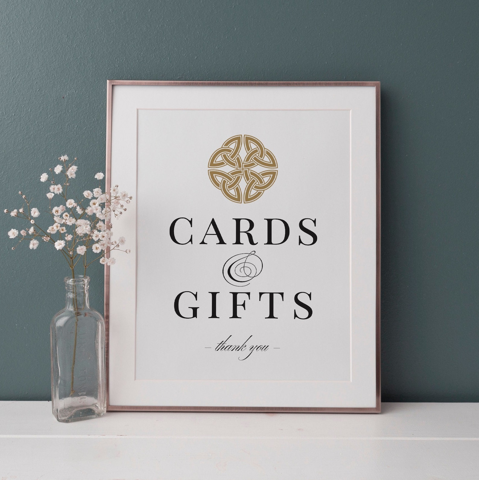 Irish Celtic Knot Wedding Menu Template Irish or Celtic | Etsy