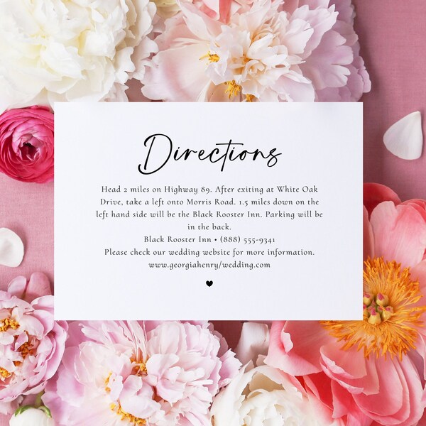 Printable Directions - Etsy