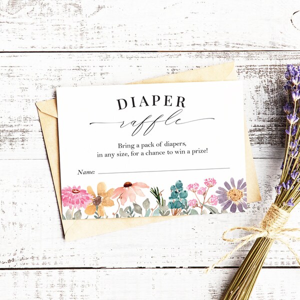 Wildflower Diaper Raffle - Etsy
