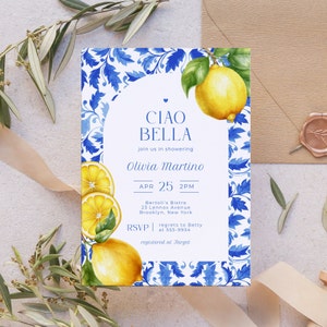 Ciao Bella Bridal Shower Invitation, Editable Template, Wedding Shower ...