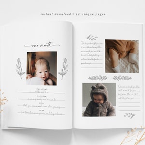 Printable Baby Book Pages | DIY Keepsake Journal Pages for Baby's First ...