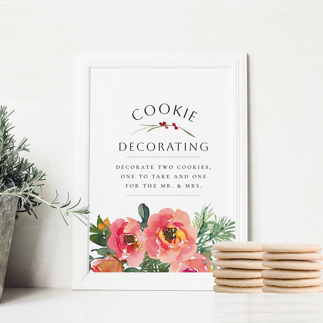 Christmas Cookie Decorating Station Sign Editable Template - Etsy
