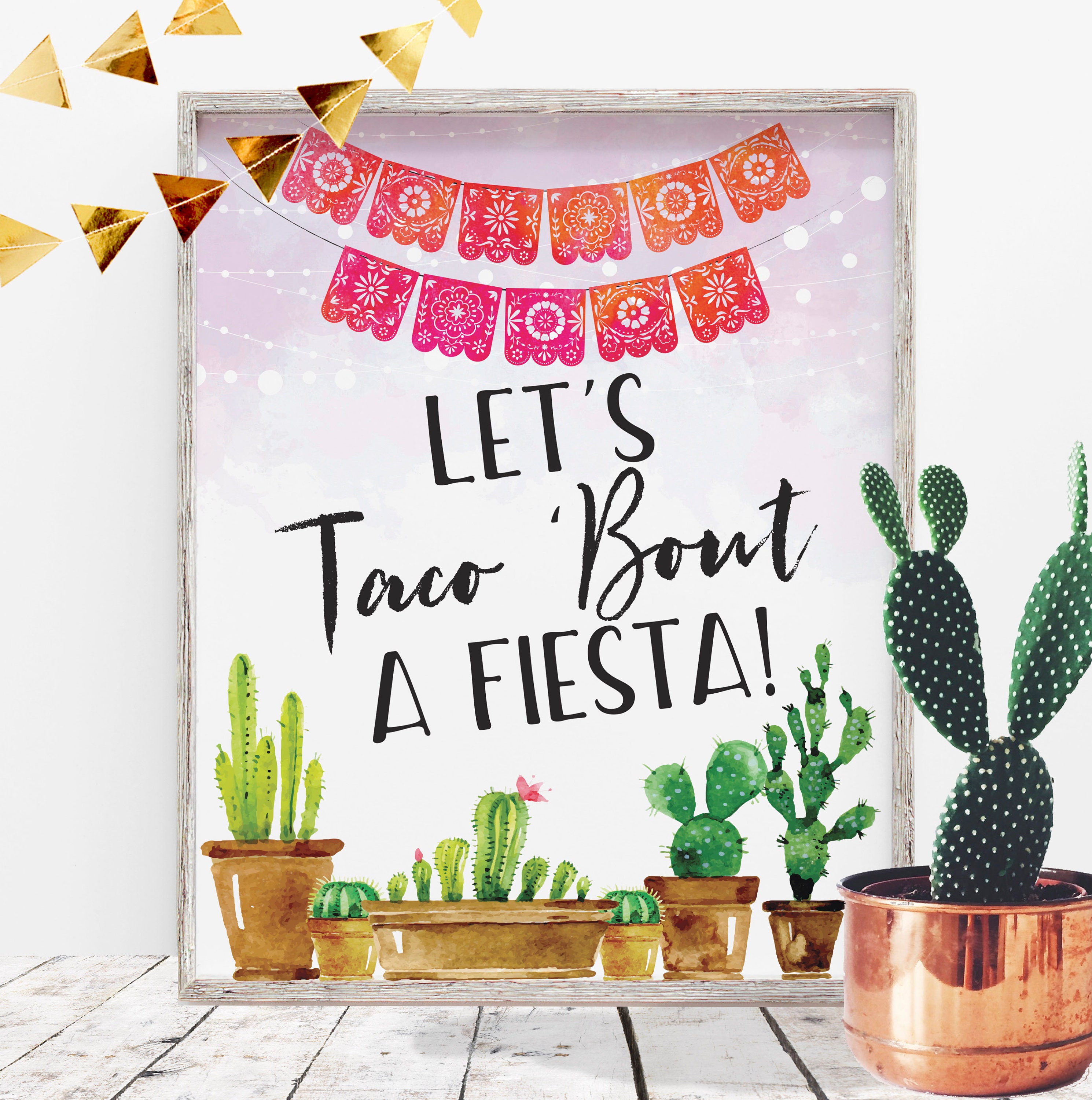 Let's Taco 'Bout a Fiesta Print Fiesta Theme | Etsy