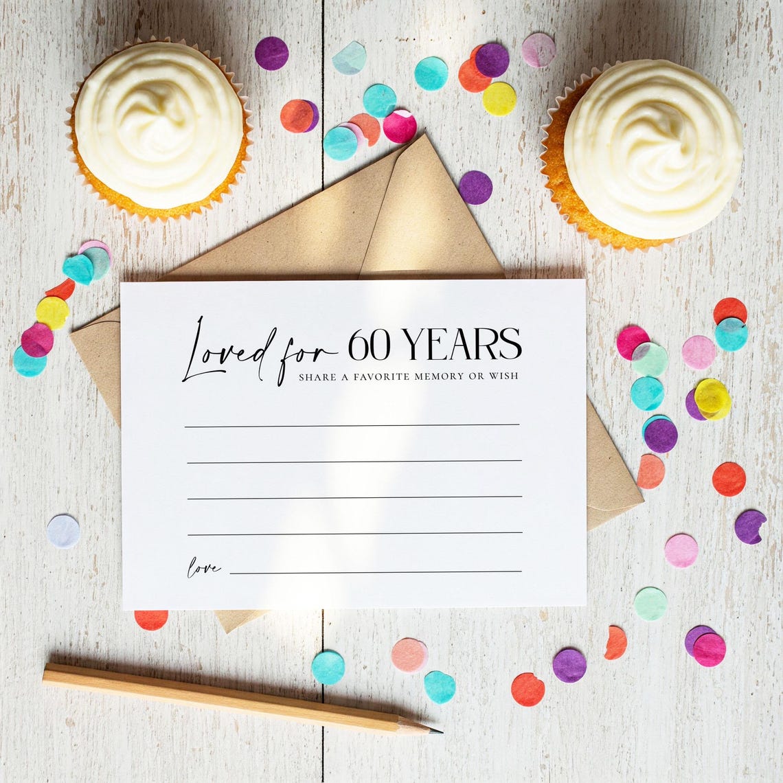 80th Birthday Memory Card, Guest of Honor Keepsake, Guest Activity, No ...