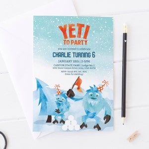 YETI to Party Custom Winter Event Welcome Print Winter Birthday Custom ...