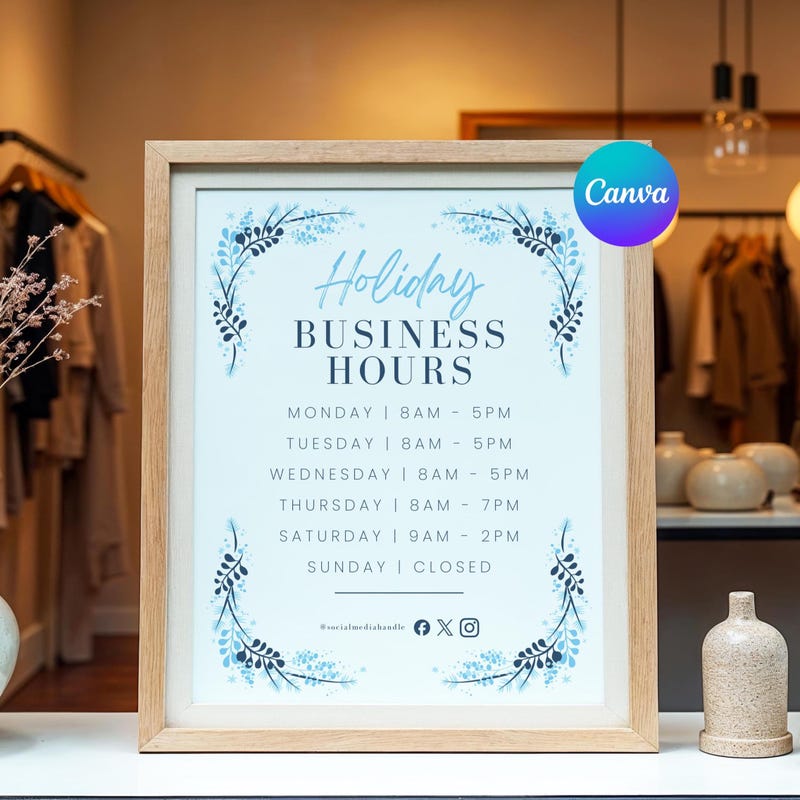 Christmas Hours Sign - Etsy