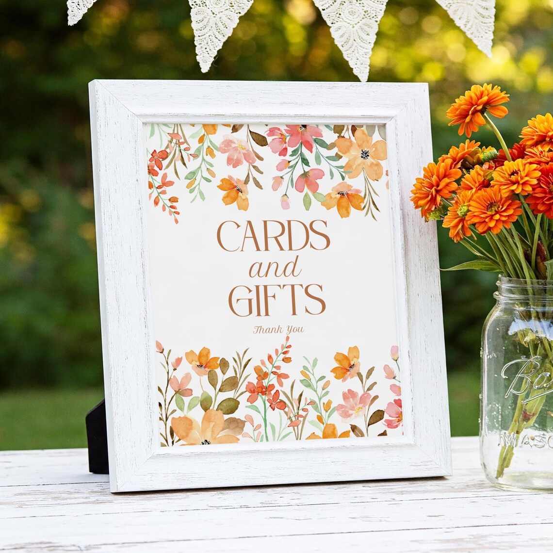 Boozy Apple Cider Bar Sign: Terracotta Wildflower Print (digital ...
