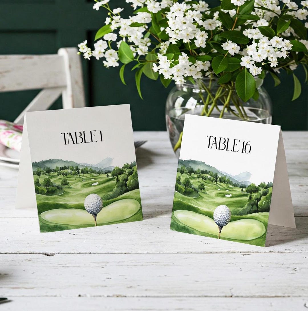 Printable Golf Table Numbers 1-30: Wedding or Tournament Decor (PDF ...