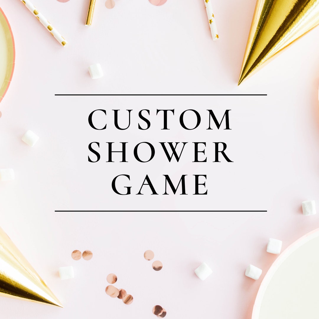 Custom Printable Bridal or Baby Shower Game Design, Personalized ...