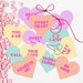Conversation Heart Printable Paper Banner Valentine's Day Banner ...