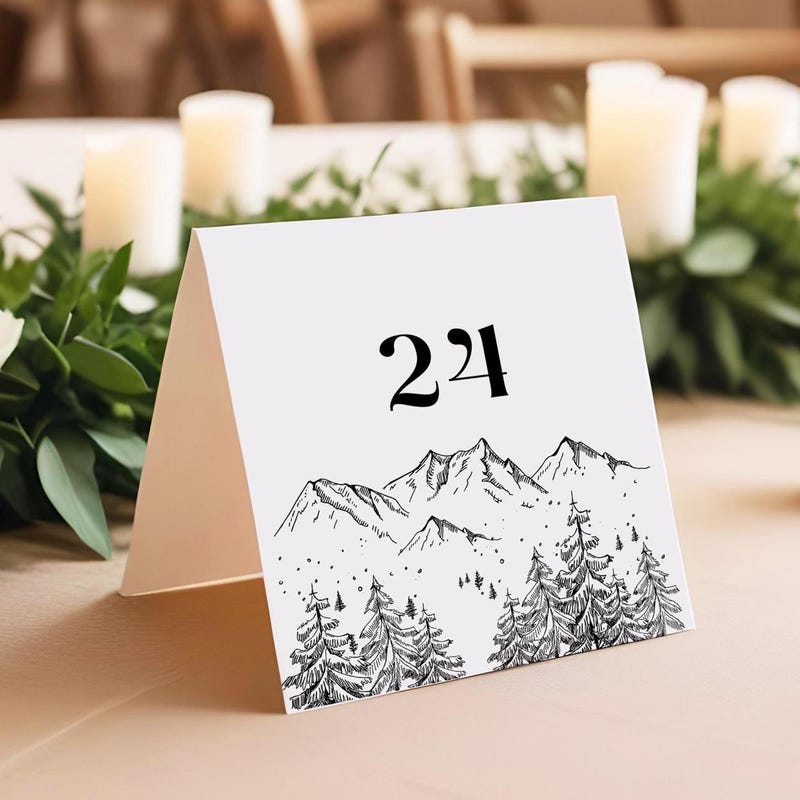 Mountain Table Numbers - Etsy