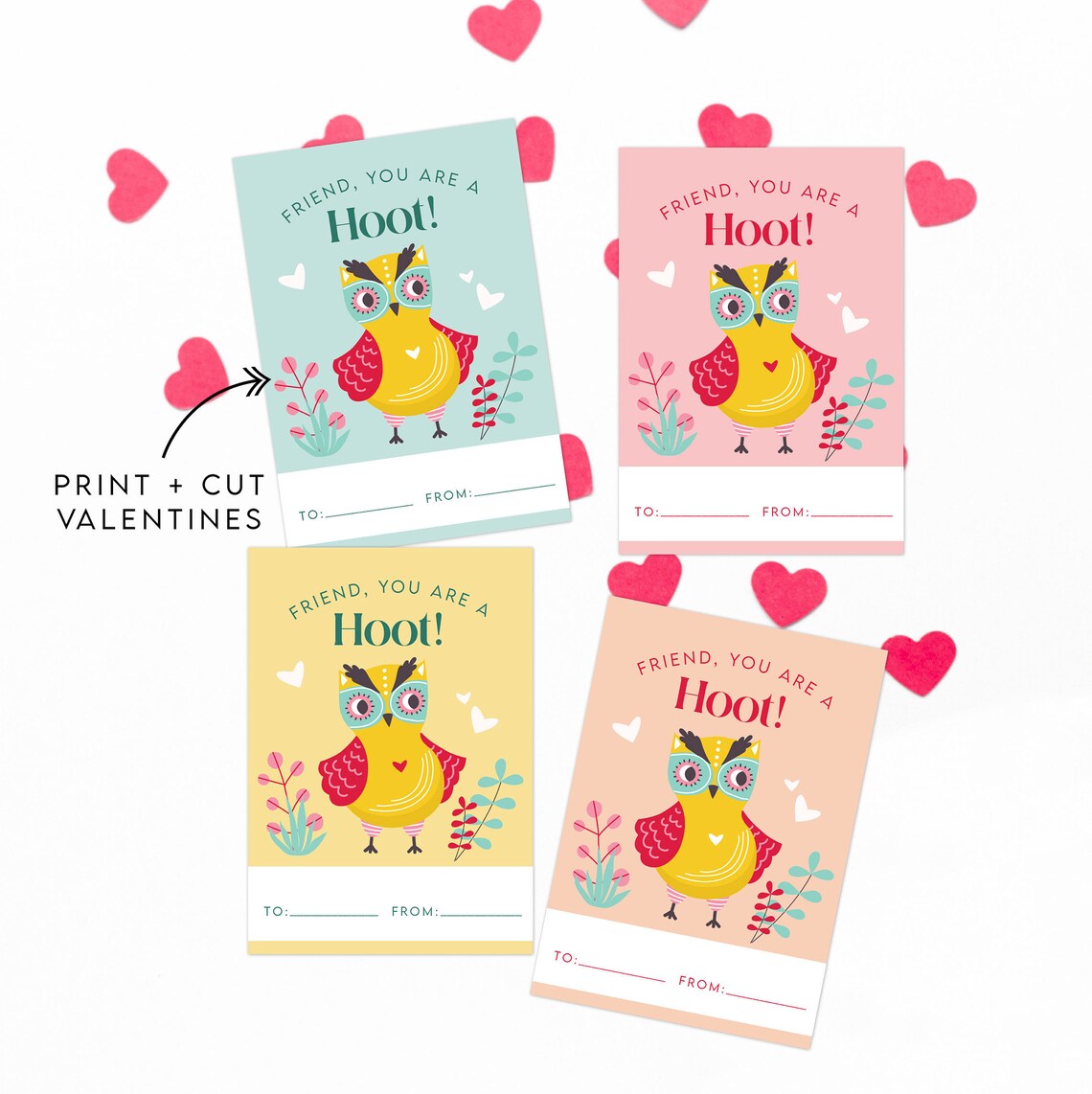 Skunk Valentines: Print & Cut Classroom Cards (digital Download) - Etsy