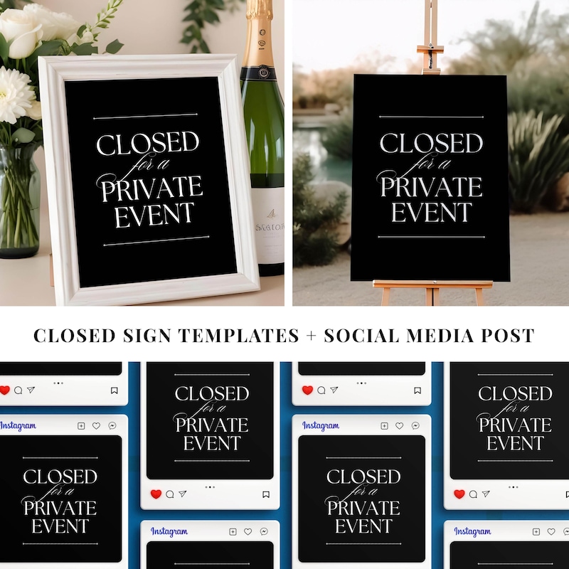 Closed Event Sign - Etsy