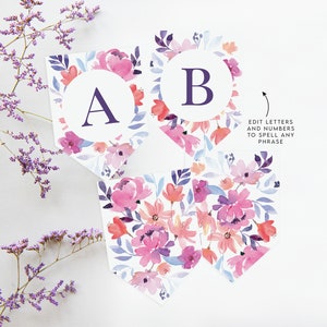 Wildflower Banner | Editable Letter Banner Template | Wildflower ...