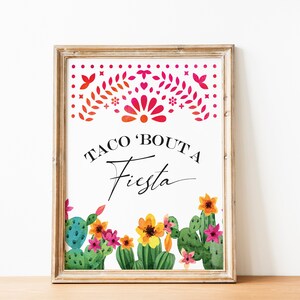 Taco Bar Fiesta Print | Fiesta Theme | Instant Download | Digital Party ...