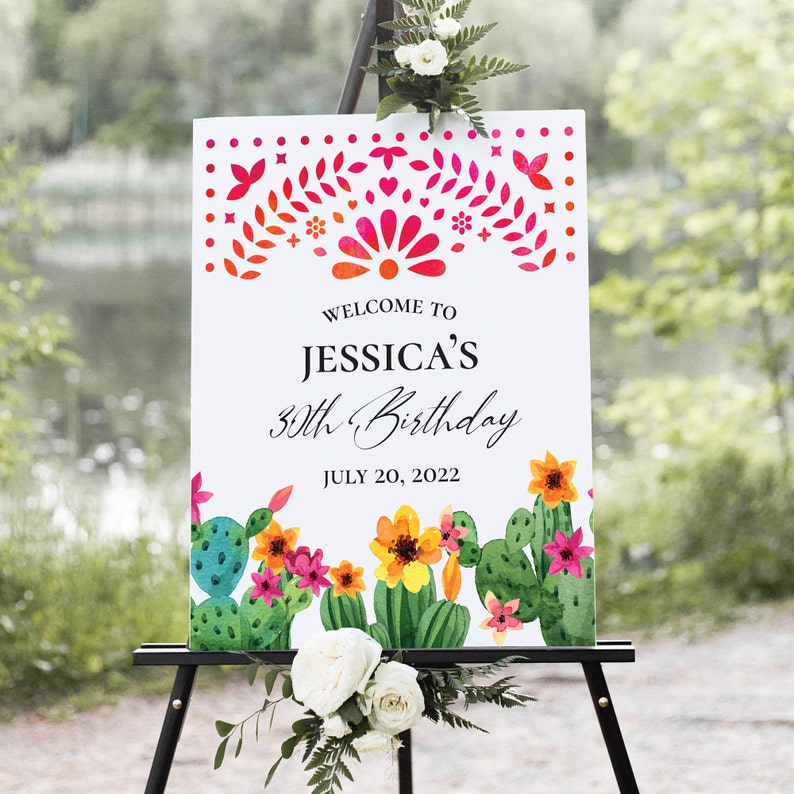 Fiesta Event Print Welcome Sign Fiesta Printable Event - Etsy