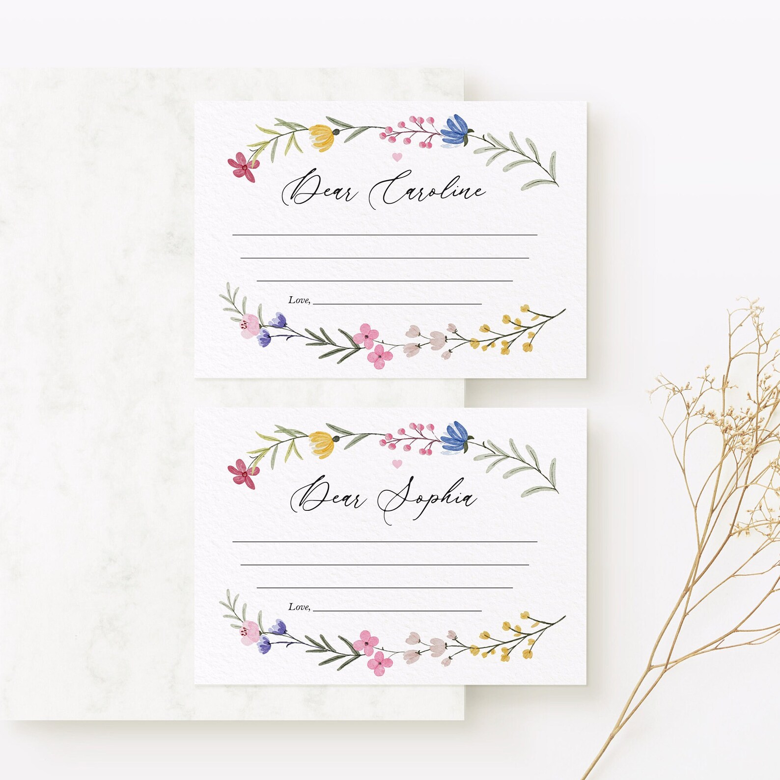 Wildflower Printable Paper Banner Editable Banner Template - Etsy