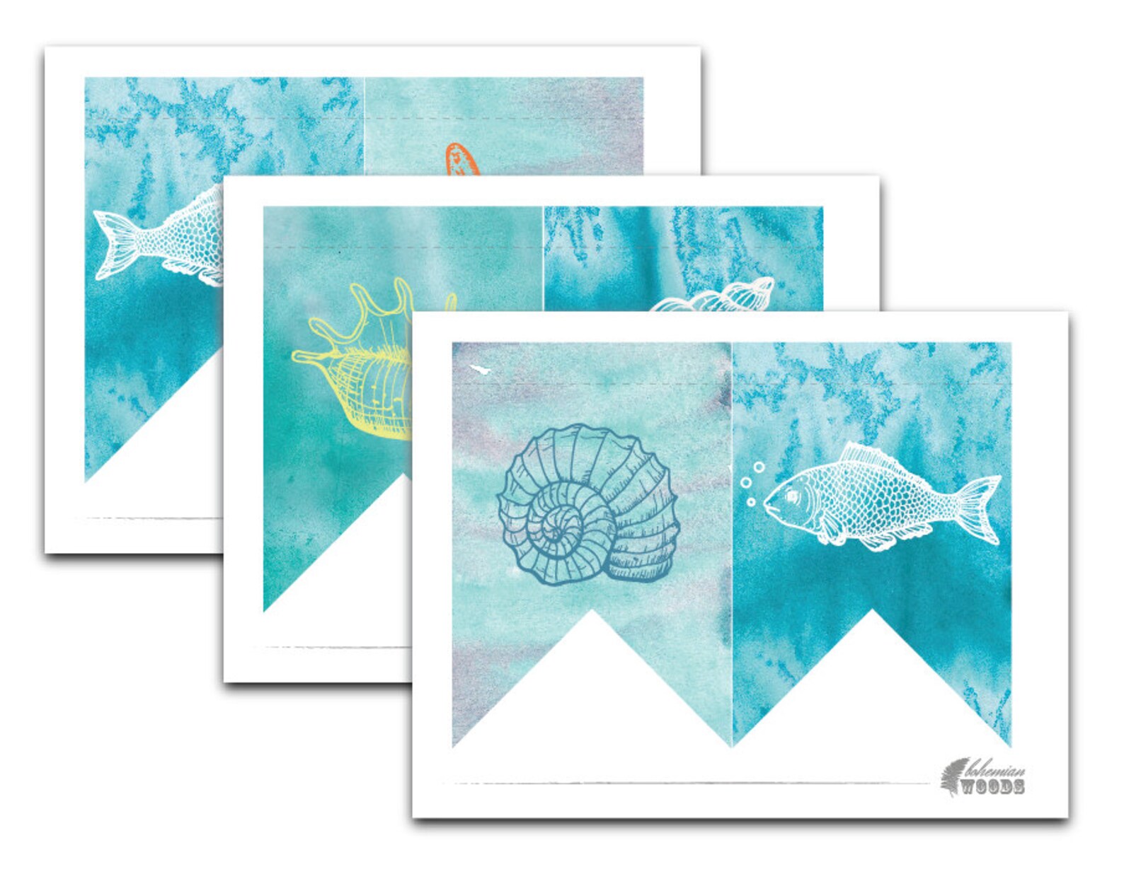 Printable Paper Banner Under-the-sea Party Instant | Etsy