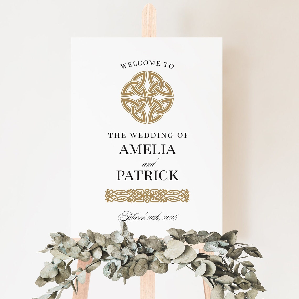 Irish Celtic Knot Wedding Menu Template Irish or Celtic | Etsy