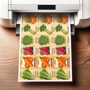 PRINTABLE Vintage Seed Cupcake Toppers, Farmers Market, Locally Grown ...