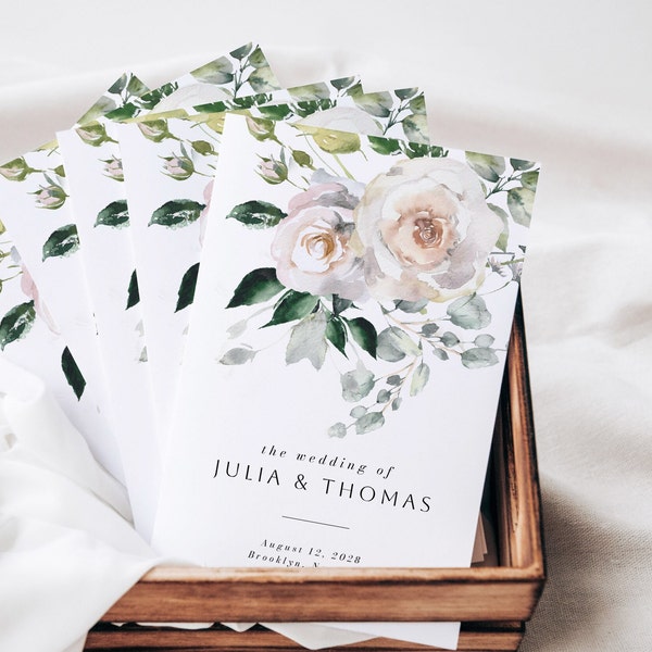 Catholic Wedding Mass Booklet Template - Etsy